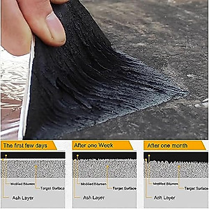 Waterproof Tape Aluminum Foil Tape Sealan Tape,Self-Adhesive Bituminous Sealing Tape for Repairing Roof Crack,Gutter and Hole,Window Sill Gap,Pipe,Outdoor Use,Customizable (0.4x1m)