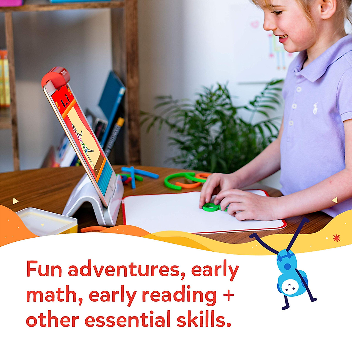 Osmo - Little Genius Starter Kit for iPad (Preschool Ages) + Grab & Go Large Storage Case for iPad Bundle (Amazon Exclusive) iPad Base Included