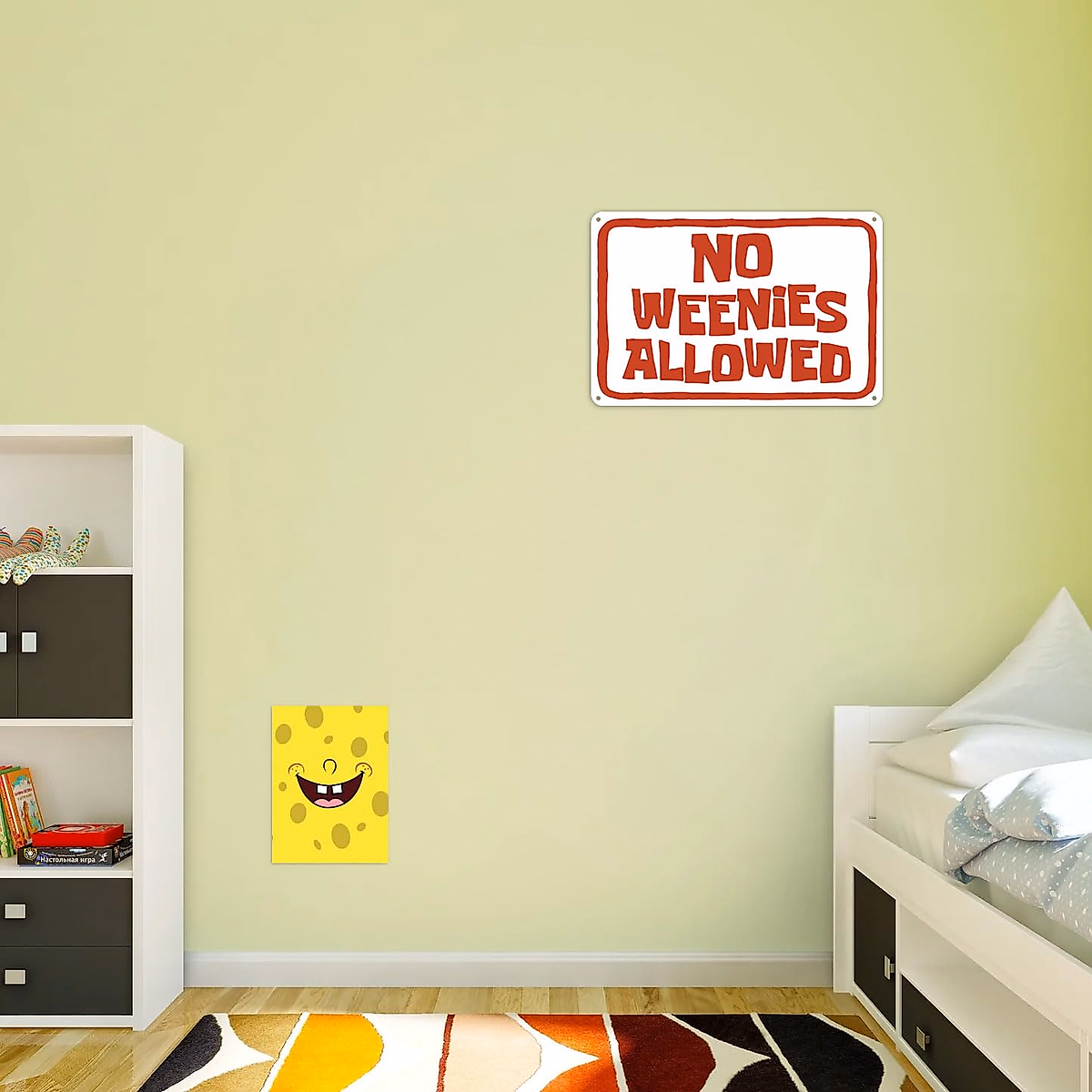 No Weenies Allowed Sign Funny Meme Posters, Bedroom Door Sign, Bedroom Cool Wall Decor (706)