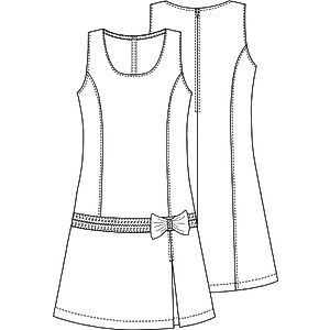 Classroom Little Girls' Uniform Zig Zag Jumper Dress, Khaki, 5