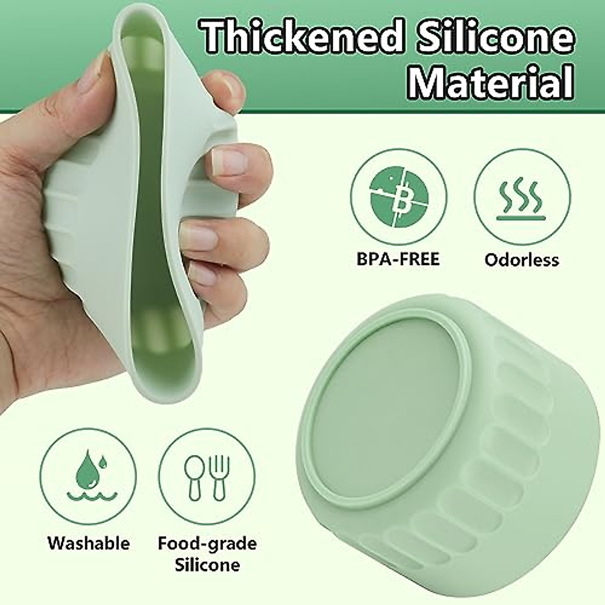 WUQID Creative Cylindrical Textured Silicone Boot for 30oz 40oz Stanley Water Bottles Tumbler Anti-Slip Bottom Sleeve Cover Bumper