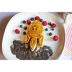 ZaveryCakes Devin The Rocket Ship Pancake and Egg Breakfast Non-Stick Silicone Mold for Kids