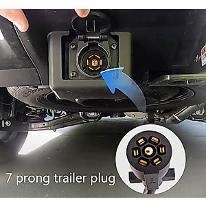 7 Pin Trailer Wiring Harness Plug, 7 Way Plug Inline Trailer Cord, 7 pin Trailer Extension, 8 Feet,Designed for RV Trailer, Truck and Camper