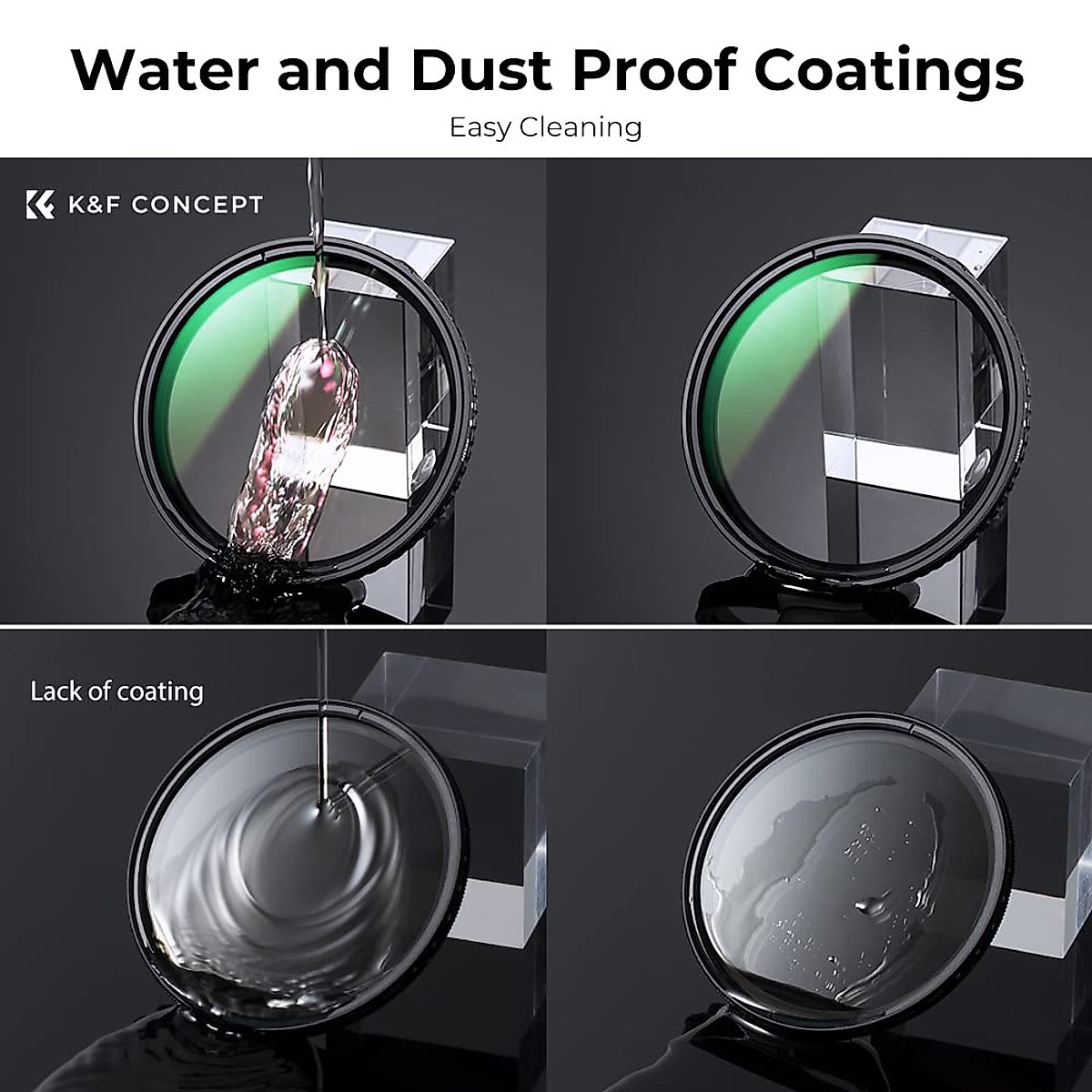 K&F Concept 52mm Variable ND Filter ND2-ND32 Camera Lens Filter (1-5 Stops) No X Cross HD Neutral Density Filter with 28 Multi-Layer Coatings Waterproof (Nano-X Series)