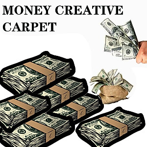 100 Dollar Bill Rug Art Money Carpet Cozy Soft Bedroom Carpets Living Mat Decoration Bathroom Be Absorbent Rug Rugs Room Door Mat (E, 23.6 * 35.4 in)
