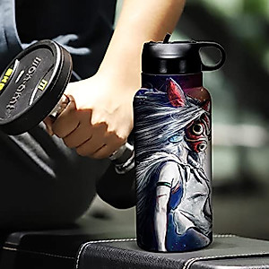 AGH 32 oz Sublimation Water Bottle Blanks, 8 Pack Double Wall Vacuum Flask Stainless Steel Sublimation Tumbler blank Sports Wide Mouth Water Bottle with Straw and Portable Handle