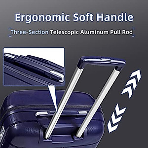 imiomo Luggage Hardside Suitcase Sets,3 Piece Travel Luggage Sets with Spinner Wheels,Lightweight PP Luggae Sets Clearance with TSA Lock (Blue)