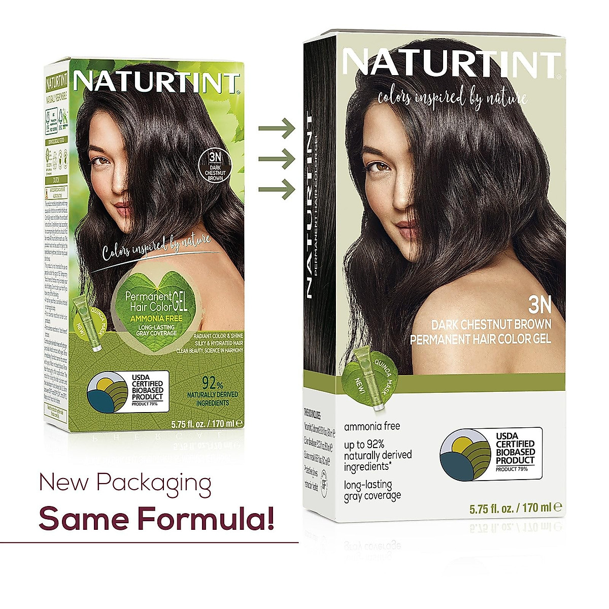 Naturtint 3N Dark Chestnut Brown Permanent Hair Color (Pack of 6), Ammonia Free, Vegan, Cruelty Free, up to 100% Gray Coverage, Long Lasting Results (Packaging may vary)