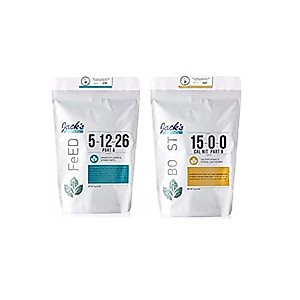 Jack's Nutrients Calcium Nitrate Fertilizer 15-0-0 (Part A and B Dual Pack, 4.4 Pounds Total (2 Pack))