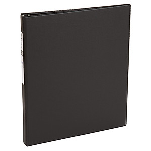 Avery Economy 3 Ring Binder, 0.5" Round Rings, 1 Black Binder (03201)