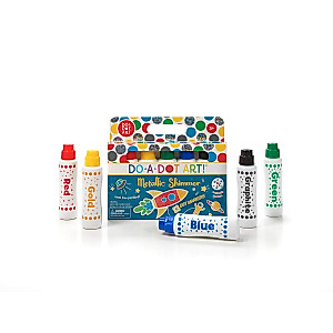 Kids Washable Dot Art Markers - New Metallic Shimmer Paint Daubers Non-Toxic For Children, Toddlers Preschool and Kindergarten Teachers The Original Dot Markers By Do A Dot Art!
