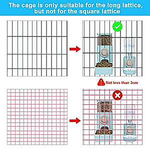 PStarDMoon Bunny Automatic Food Feeder& Water Dispenser & Rabbit Hay Feeder Bag, Gravity Auto Feeder Water Set for Small Dog Cat Small Animals Rabbit Chinchilla Guinea Pig Hedgehog Ferret (Blue)