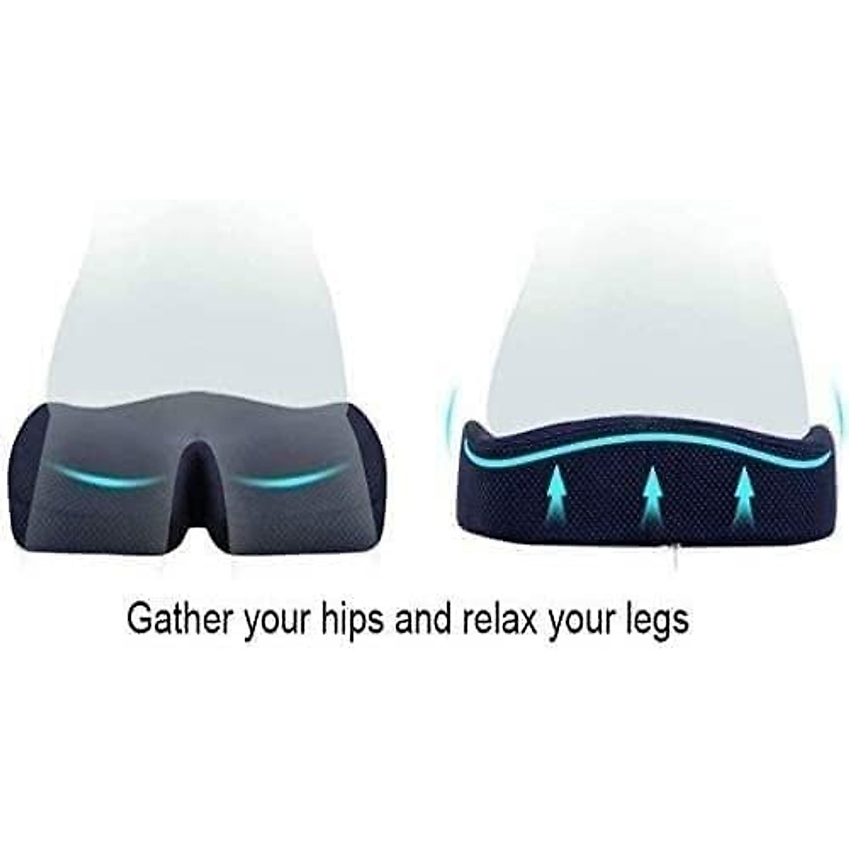 QINERSAW Seat Cushion Pillow for Office Chair, Memory Foam Firm Coccyx Pad, U Shaped Ergonomic Memory Foam Cushion for Office Chairs, Car Seats or Dining Chairs