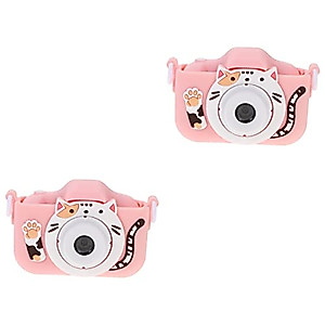 Milisten Digital Camera 2pcs Portable Cat Digital Boys Camera Toy Selfie P Recorder Gaming Mini for Girls Video Children Cameras Cartoon Toddler Kids Toddler Camera