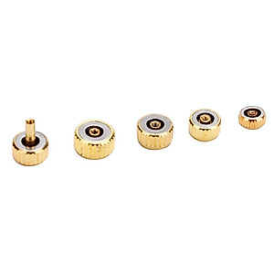 Watch Crown and Stem Set, Stainless Steel Watch Crown Spring Spare Parts Assorted Kit Watch Repair Tool Replacement Accessories with Storage Box, for Watchmaker Watch Repairing