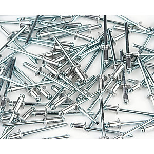 100 Qty Aluminum Blind Rivets (#6-4) 3/16" Diameter x 1/4" Grip (BCP187)