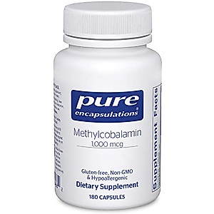 Pure Encapsulations Methylcobalamin 1,000 mcg | Vitamin B12 Supplement to Support Memory and Nerves* | 180 Capsules