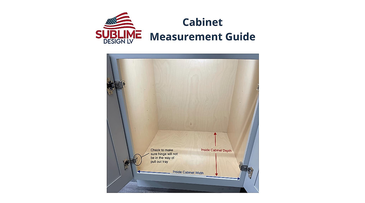 Sublime Design 15" Pull Out Tray for Kitchen Cabinets