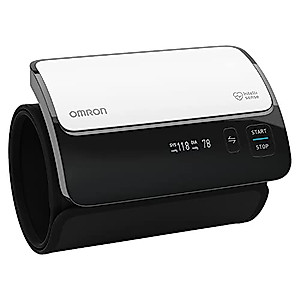 OMRON Evolv Bluetooth Wireless Upper Arm Blood Pressure Monitor with Portable, One-piece Design – Works with Alexa