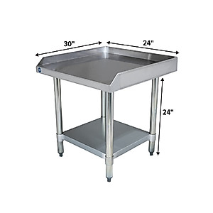 Express KitchQuip NSF Certified 18 Gauge Heavy Duty Stainless Steel Equipment Grill Stand with Undershelf for Kitchens, Utility Rooms, Caterers & Auto