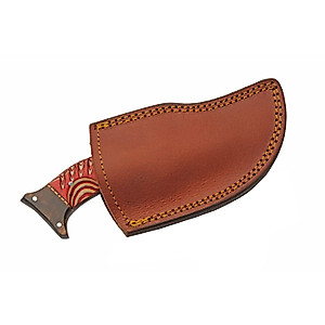 Damascus Steel Red Pueblo | Wood Handle 8 inch Hunting Knife