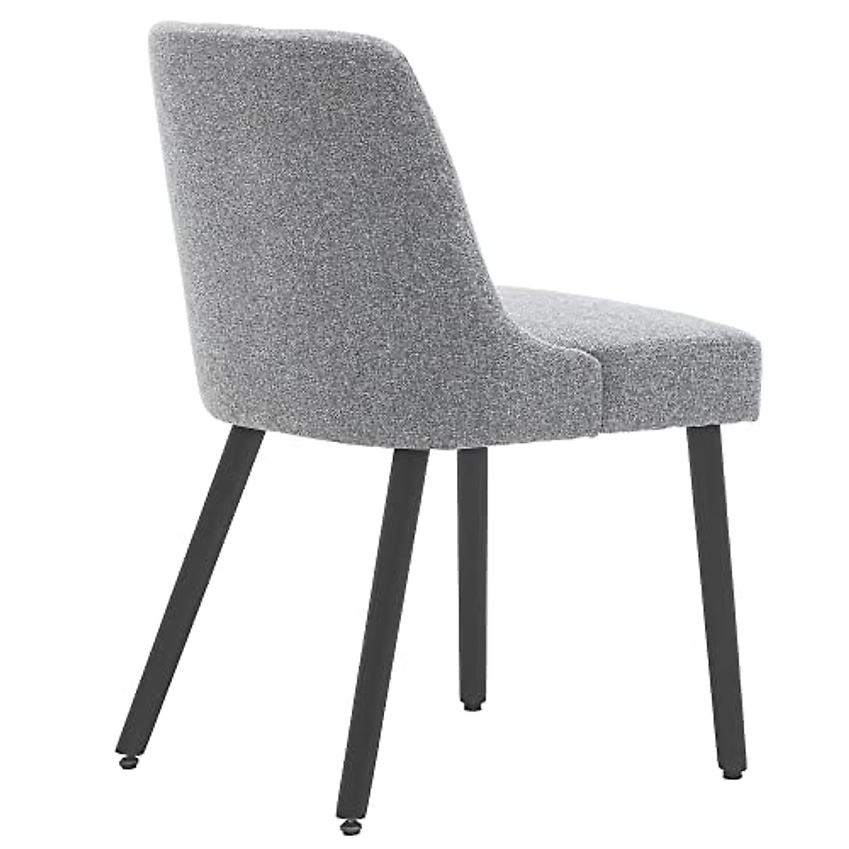 MINCETA Dining Chair,Morden Wood Leg Upholstered Kitchen Chair Set of 2,Performance Fabric in Gray