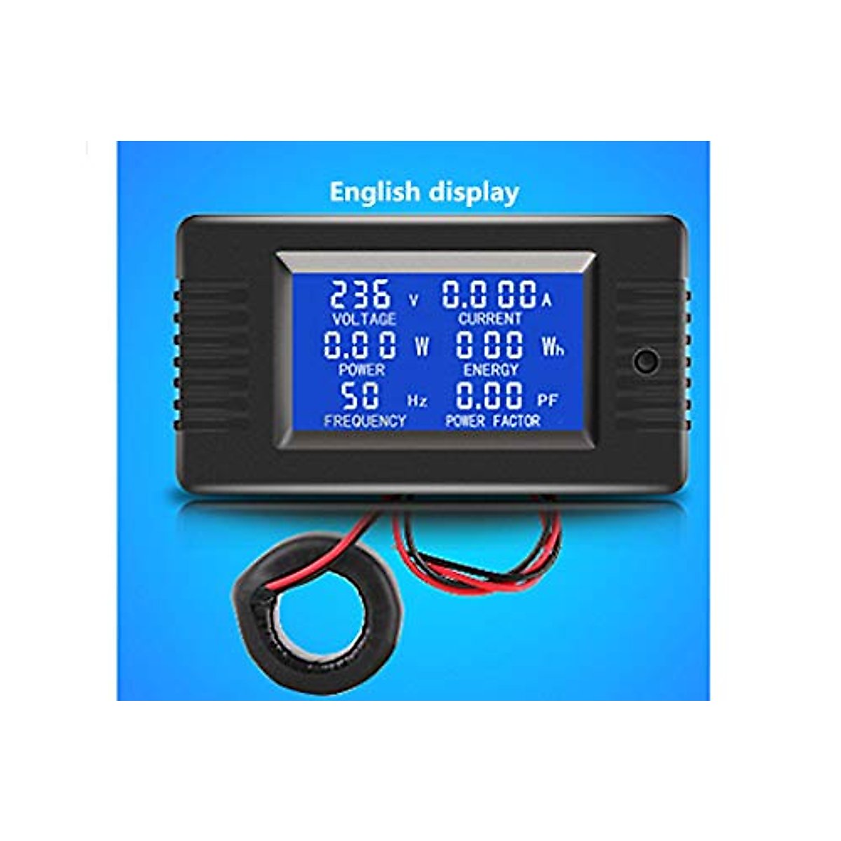 KNACRO AC 80V-260V Current Voltage Amperage Power Energy Panel Meter LCD Digital Display Ammeter Voltmeter Multimeter (100A(Current CT))