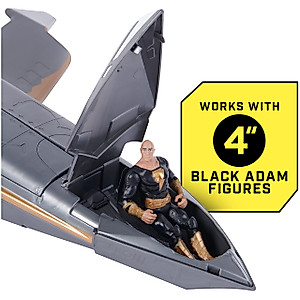 DC Comics, Hawk Cruiser Patrol, Includes Black Adam and Hawkman Action Figures, Over 16-inch Wide, First Edition, Super Hero Kids Toys for Boys and Girls Aged 4 and Up