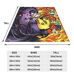 Anime Throw Blanket Flannel Fleece Warm Soft Blankets for Couch Sofa Bed Living Room for Adults Kids (60"X50")