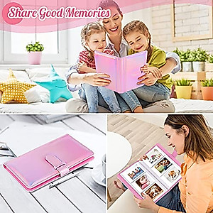 Ablus 96 Pockets Photo Album for Fujifilm Instax Mini 11 90 70 9 8+ 8 LiPlay Instant Camera, Polaroid Snap SnapTouch PIC-300 Z2300 Instant Camera & Zip Instant Printer(Magic Pink)