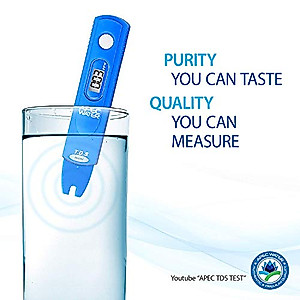 APEC Water Systems TDSMETER Water Quality TDS Meter Tester, 0 to 1999 Measurement Range for Better Accuracy, 1 ppm Resolution