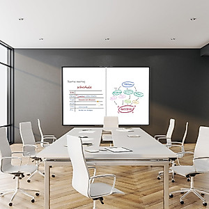 Magnetic Dry Erase White Board 48x36 Inch, 4x3 WhiteBoard Foldable Aluminum Frame Wall Mounted Dry Erase Board for School Office and Home