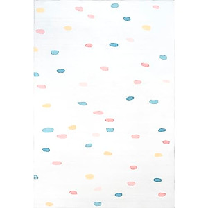nuLOOM Calla Kids Polka Dot Nursery or Playroom Area Rug, 4x6, Multi