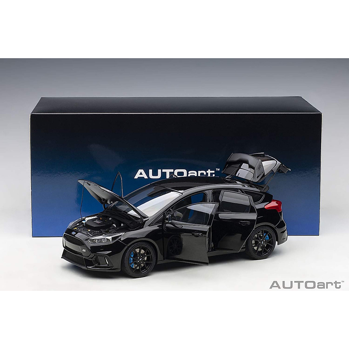 Autoart 2016 Ford Focus RS Shadow Black 1/18 Model Car