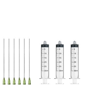 Rachel's Closeouts 6 packs of 14 Gauge Needle 5 inch with 3 Pcs 30ml Blunt Tip Syringe Needle| Blunt Tip Needle Industrial Dispensing Needle | Luer Lock Needle | Syringe needles |