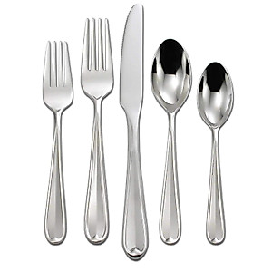 Oneida Dylan 42 Piece Everyday Flatware, Service for 8, 18/0 Stainless Steel, Silverware Set