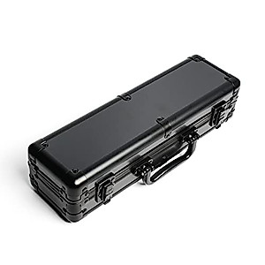 RIGICASE Aluminum 5 slots Hard men's watch box case, Luxury watch display storage organizer box with soft foam pillows snug fit all size watches up to 60mm face