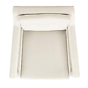 Safavieh Home Mara Retro Glam Silver Velvet and Gold Tufted Accent Chair