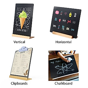 8.7x12 in Chalkboard Signs Small Chalkboard Signs with Stand for Tabletop Decor Double Sided Mini Chalkboard for Restaurant Food Menu, Kids Message Board, Wedding Party (1 Pack)