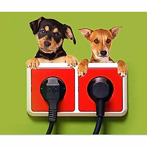 Removable Switch Sticker, 8 Cats and Dogs Lovely Wall Sticker, Light Switch Decor Decals, Family DIY Decor Art Stickers Home Decor Wall Art for Kids Bedroom Office Decoration(4 Styles)