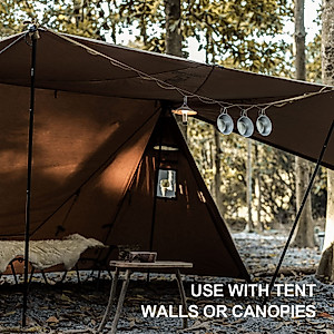 OneTigris Camping Lanyard 10ft with 19 Loops, Heavy Duty Versatile Campsite Storage Strap for Travel Bushcraft Backpacking Hiking Tent RV Trailer Hanging Gear