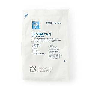 Medline IV Start Kits with Chlorascrub (Pack of 100)