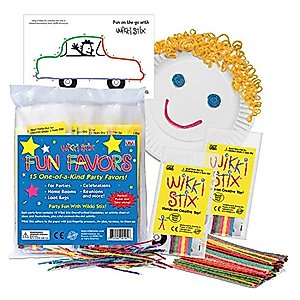 Party Favor Paks, Contains 15 Premium paks, 36 months to 1236 months, Each with 12 Wikki Stix and Activity Sheet, Made in The USA!