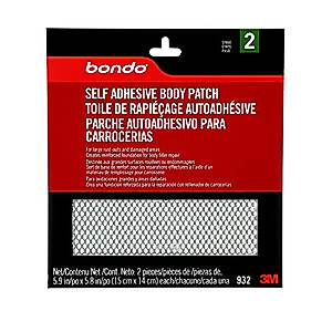 Bondo Self-Adhesive Body Patch, For Large Rust-Outs and Damaged Areas, 2 Patches, 5.9 in x 5.8 in, 2 Patches