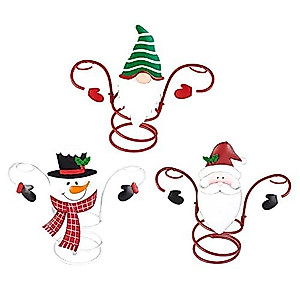 Decka Christmas Wine Glass Holder Wine Racks Counter top Freestanding Metal, Uniquie Ornament for Home Decor & Kitchen Storage Rack, Bar, Wine Cellar, Shelves, Counter, Cabinet, Pantry (Snowman)