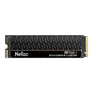 Netac 1TB PCIe Gen4x4 M.2 SSD Up to 7,300 MB/s NVMe Internal SSD with Aluminum Heatspreader High-Performance Storage for Desktop and Laptop PCs Works with PS5, NV7000-t