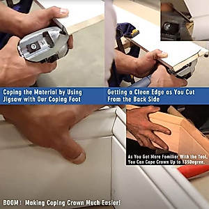 Coping Foot for Jigsaws, High Efficiency Woodworking Tool Compatible with Most Jigsaws