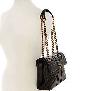 Kurt Geiger Crossbody Women’s Kensington Black Leather Union Jack Quilted Bag