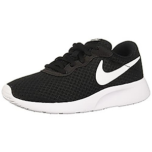Nike Women's WMNS Tanjun Running Shoes, Black/White, 8
