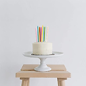 20 Count Tall Skinny Rainbow Birthday Cake Candles for Birthday Wedding Party Cakes Decorations